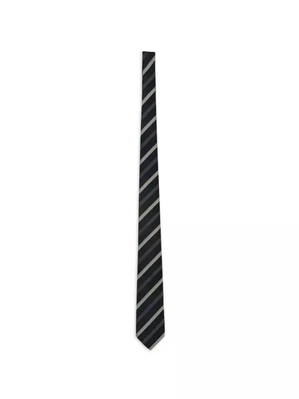 Emporio Armani Jacquard-stripe Silk Tie - Blue