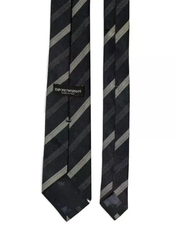 Emporio Armani Jacquard-stripe Silk Tie