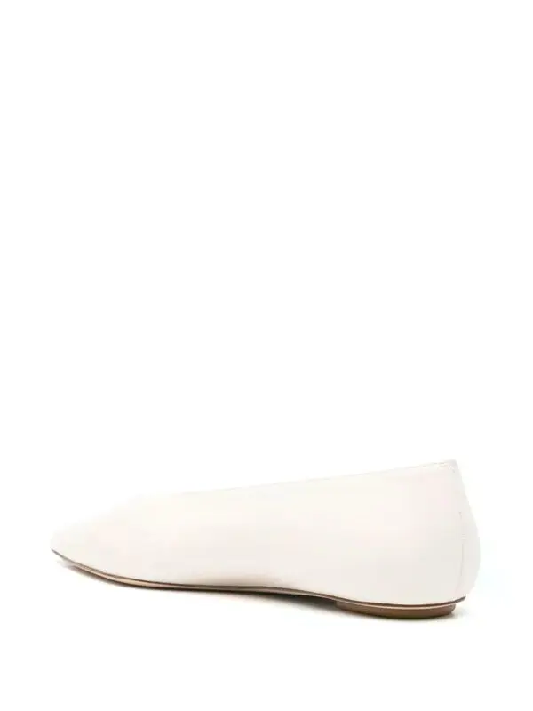 STUART WEITZMAN Pointed-toe Leather Ballerinas