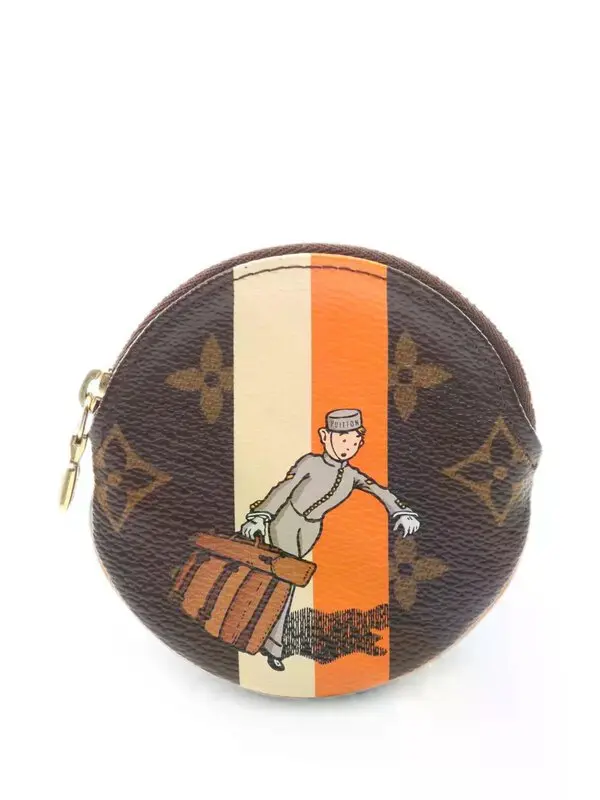 LOUIS VUITTON 2006 Monogram Groom Porte-monnaie Ron Coin Purse - Brown