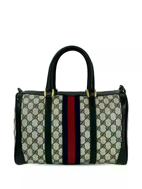 Gucci Gg Supreme Web Boston Bag