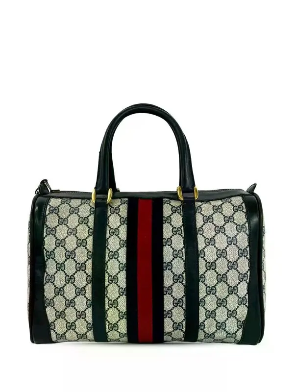 Gucci Gg Supreme Web Boston Bag
