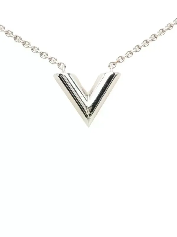 LOUIS VUITTON Essential V Supple Necklace - Silver