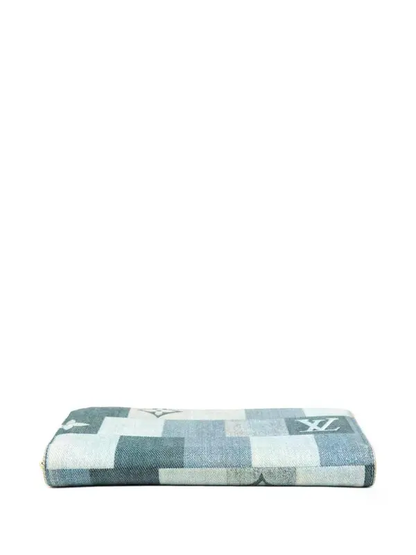 LOUIS VUITTON 2020 Monogram Denim Patchwork Zippy Wallet Long Wallets