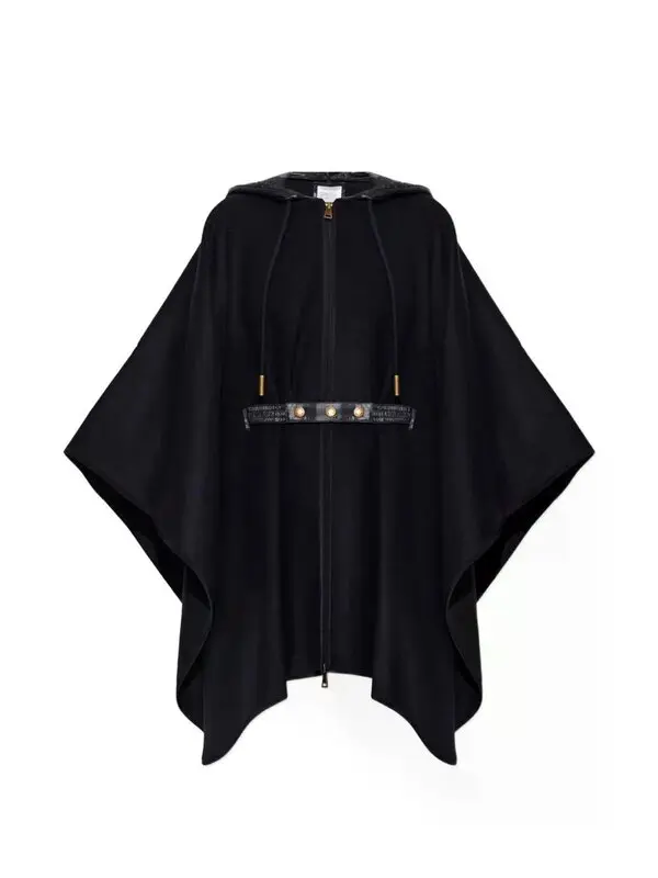 Moncler Hooded Belted Poncho