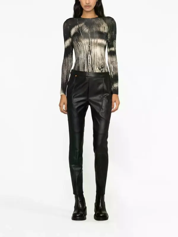 Hugo Faux Leather Tapered Trousers