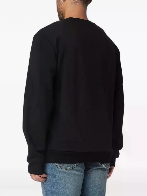 EA7 Logo Print Cotton Sweatshirt