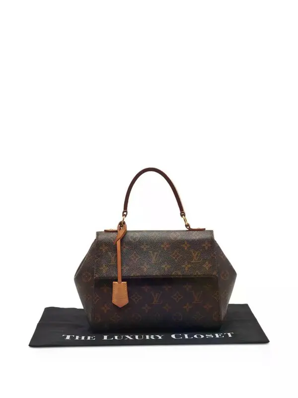 LOUIS VUITTON Cluny Bb Monogram Canvas Tote Bag - Brown