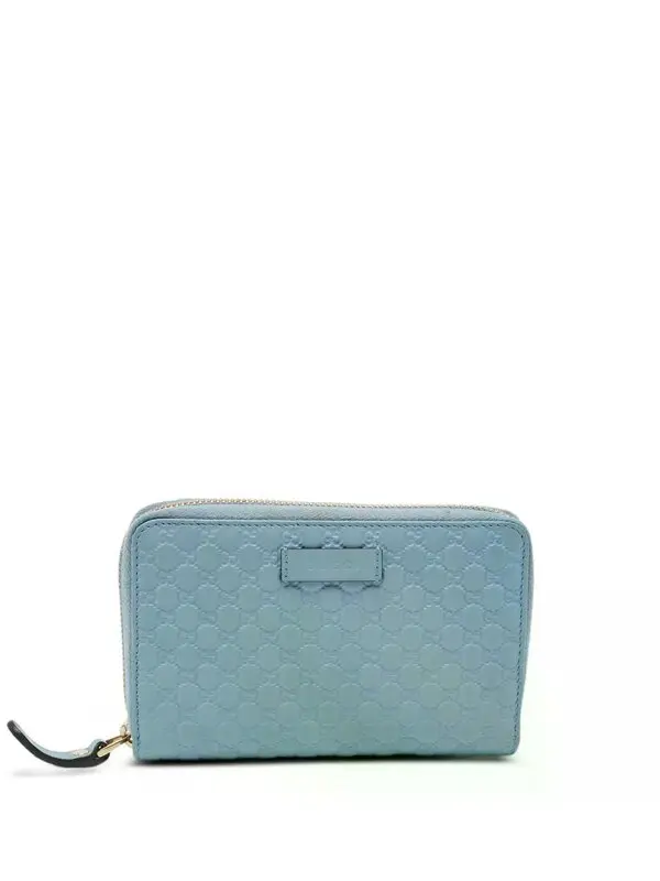 Gucci Microguccissima Zip-around Wallet - Blue