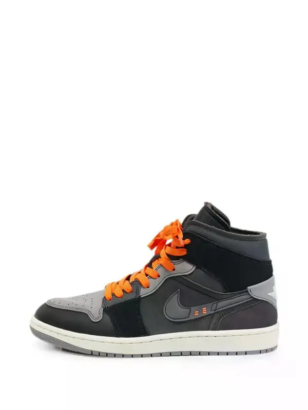 JORDAN Air 1 Mid Se Craft Lace-up Leather Sneakers - Grey