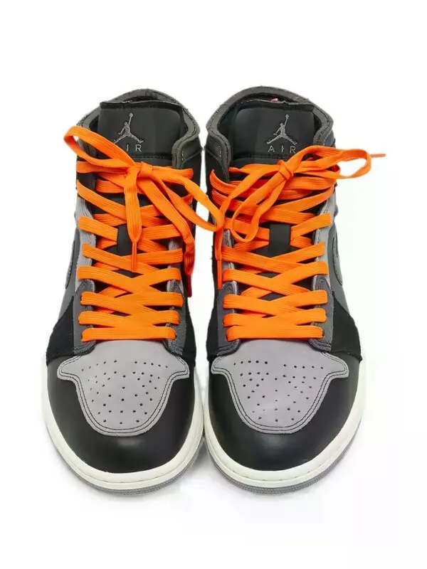 JORDAN Air 1 Mid Se Craft Lace-up Leather Sneakers - Grey