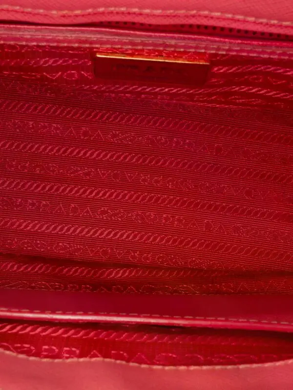Prada Saffiano Lux Galleria Double Zip Satchel - Pink