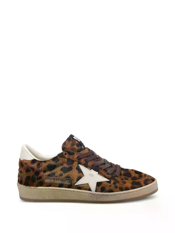 GOLDEN GOOSE Ball Star Leopard Print Sneakers