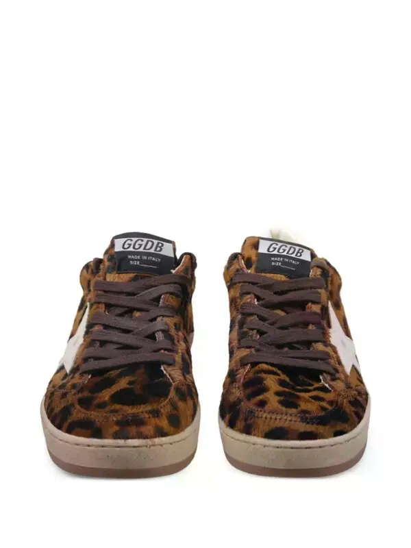 GOLDEN GOOSE Ball Star Leopard Print Sneakers