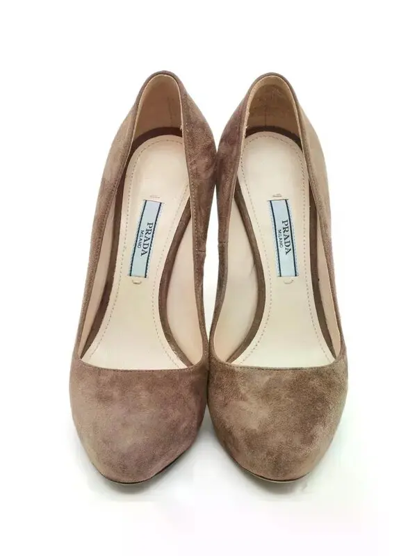 Prada Platform Suede Pumps