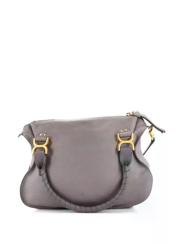 Chloé Marcie Leather Medium Satchel - Grey