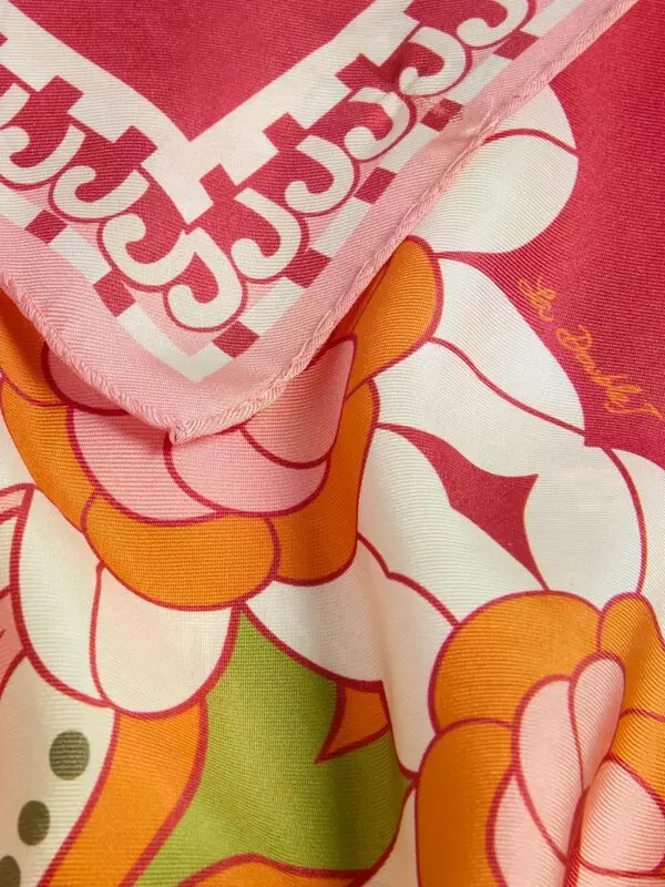 La DoubleJ Mini Foulard 45x45 Silk Twill Scarf In Ambrosia Print