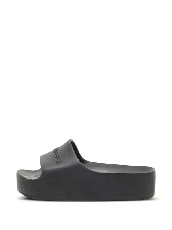 Balenciaga Embossed Logo Pool Slides
