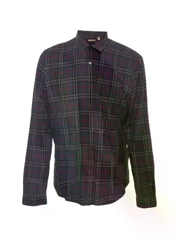 Burberry Nova Check Plaid-pattern Shirt - Blue