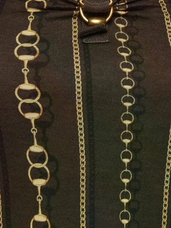 Gucci Sleeveless Chain-link Print Top