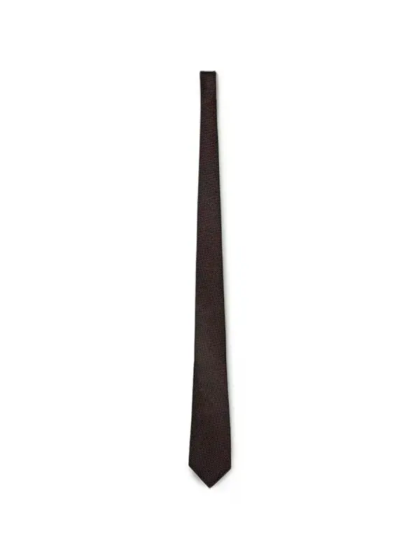 Zegna Silk Polka-dot Neck Tie - Red