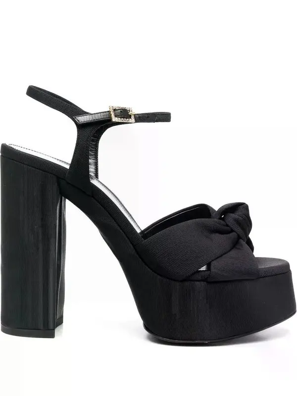 Saint Laurent Bianca 85mm Platform Sandals - Black