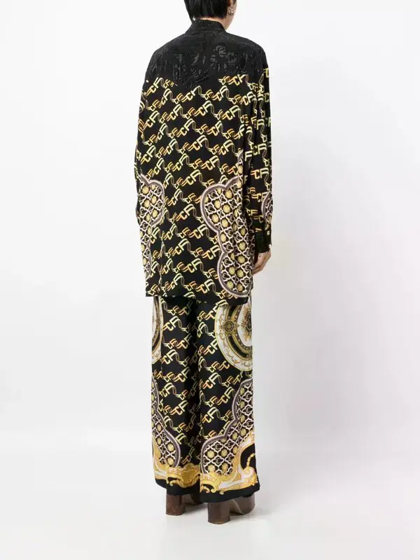 Camilla Graphic-print Silk Shirt