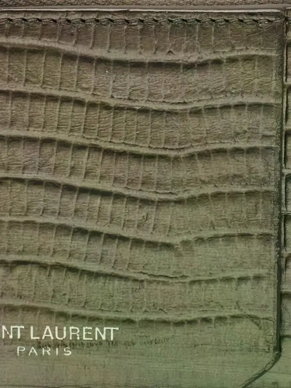Saint Laurent Lizard-embossed Zip-up Card Holder