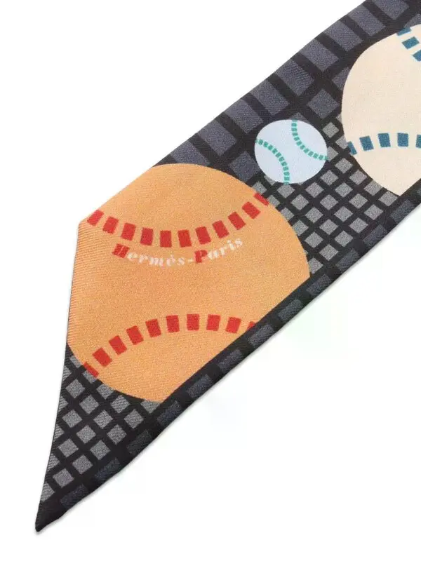 Hermès 2010s Balles De Tennis Twilly Ribbon Scarf