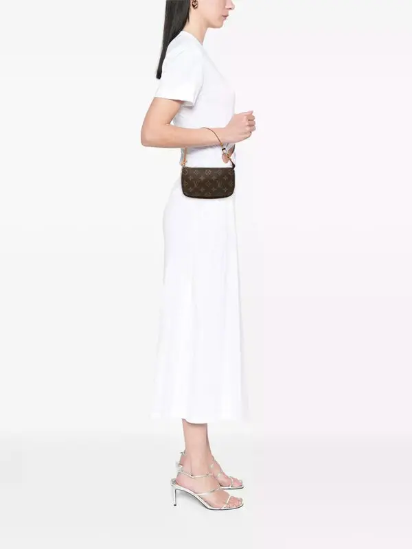 LOUIS VUITTON Monogram Mini Pochette Accessoires Handbag - Brown