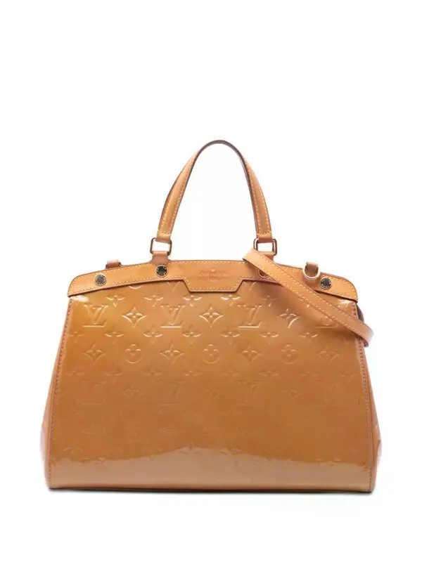 LOUIS VUITTON Monogram Vernis Brea Mm Satchel - Brown