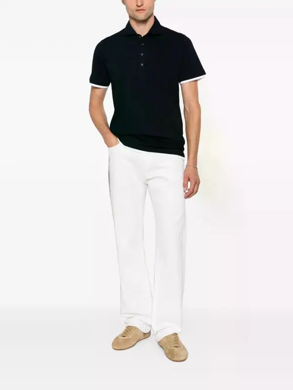 JEORDIE'S Contrast-trim Polo Shirt