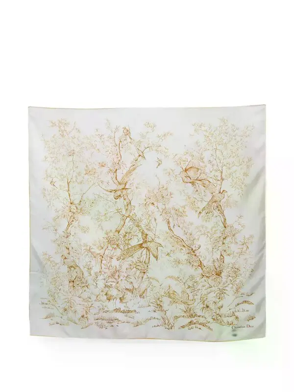 Dior Jardin D'hiver Square Scarf - Neutrals