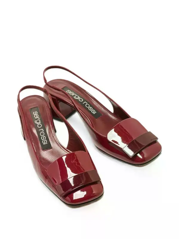 SERGIO ROSSI Square-toe Slingback Pumps