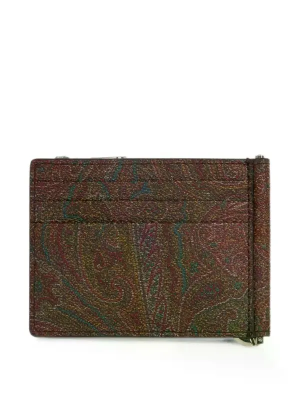 Etro Arnica Bifold Card Holder - Brown