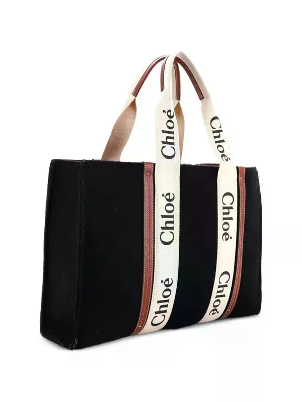 Chloé Woody Large Tote Bag - Black