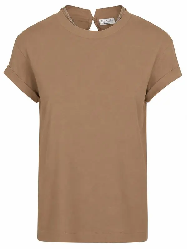 Brunello Cucinelli Cotton Jersey T-shirt - Brown