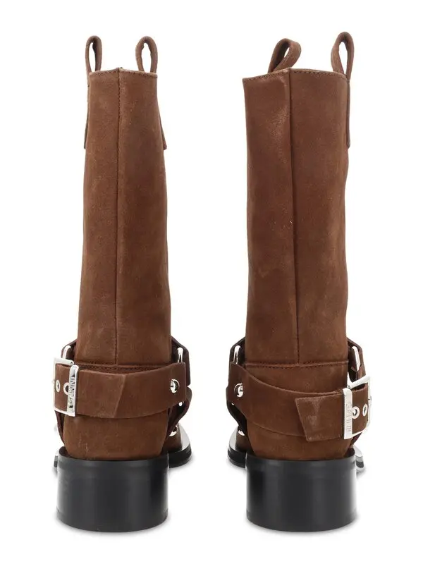 GANNI Stivaletto Biker In Suede
