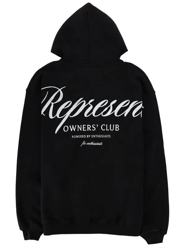 REPRESENT Felpa Con Cappuccio - Black