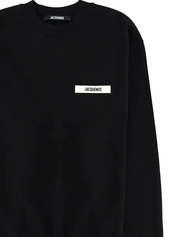 Jacquemus Felpa Con Logo - Black
