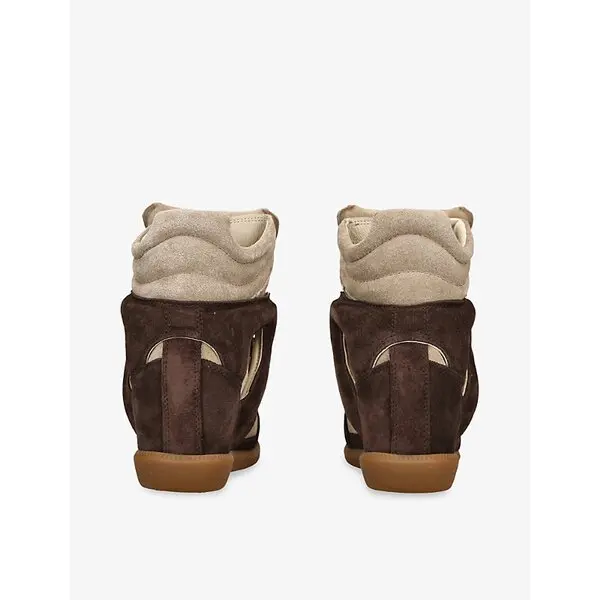 Isabel Marant Étoile Bekett Suede High-top Wedge Trainers