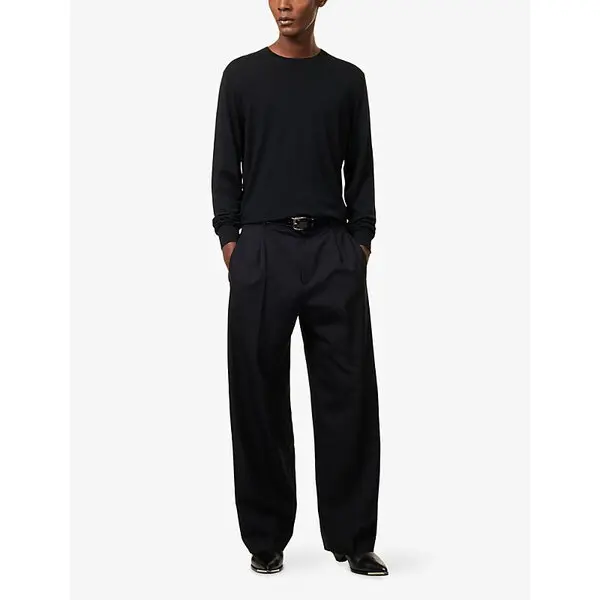 TOM FORD Crewneck Long Sleeve Wool Jumper - Black