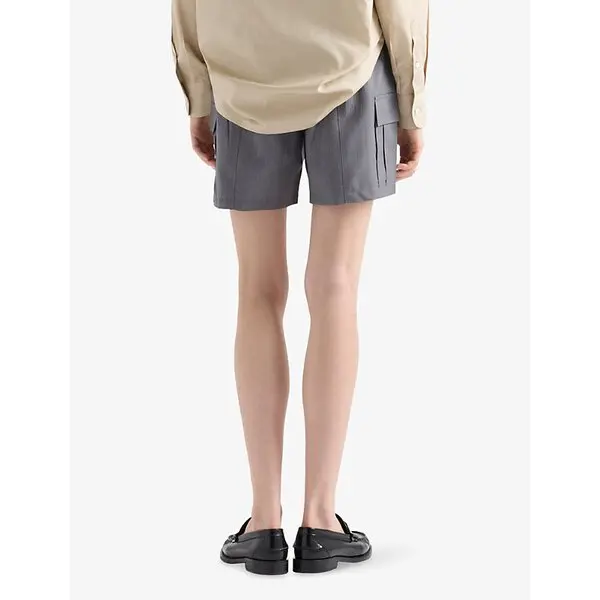 Prada Light Mohair Wool Shorts