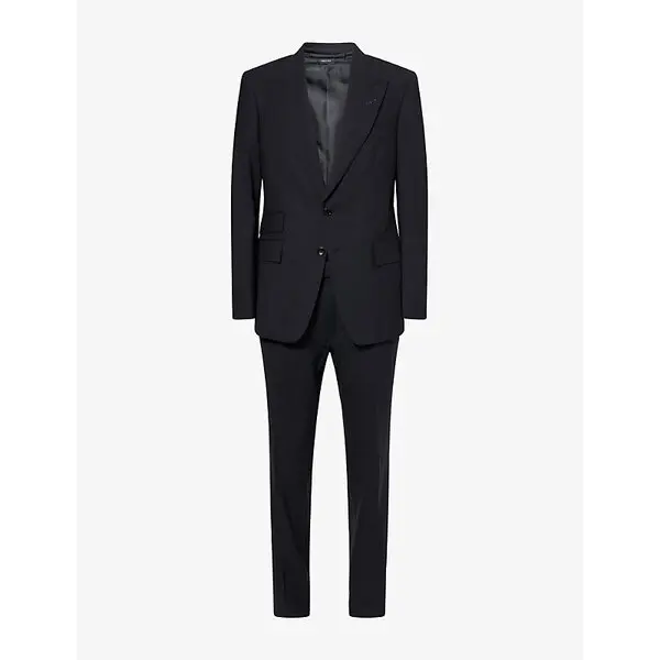 TOM FORD Shelton Single-breasted Wool-blend Suit - Black