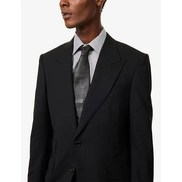 TOM FORD Shelton Single-breasted Wool-blend Suit - Black