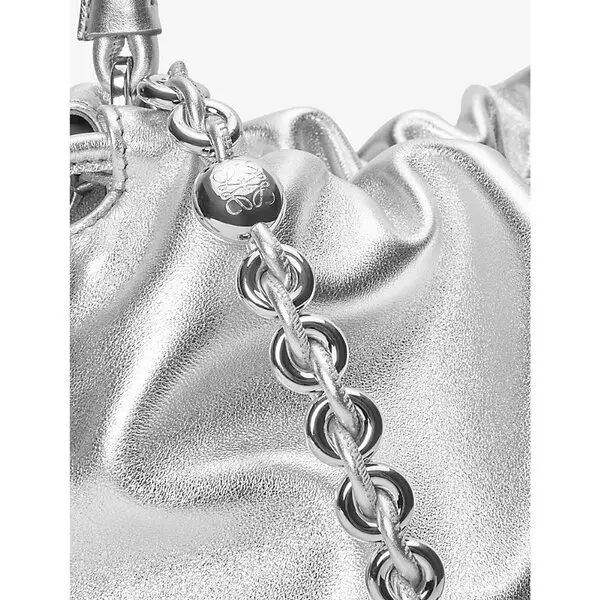 Loewe Flamenco Medium Metallic Leather Shoulder Bag