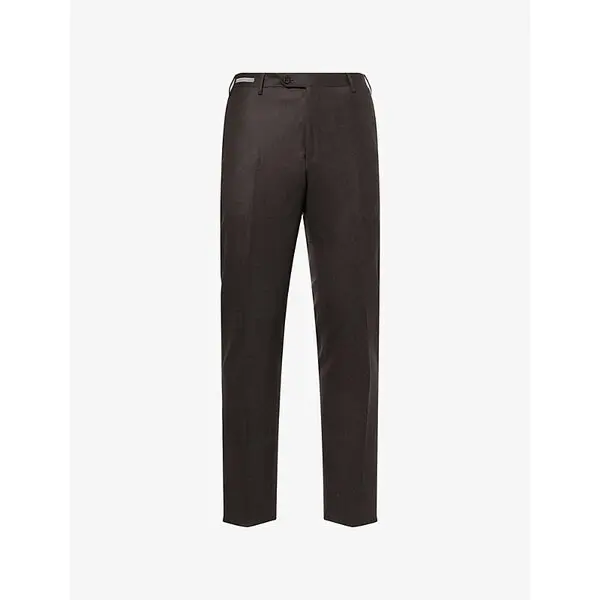 Corneliani Regular-fit Wool Trousers - Brown