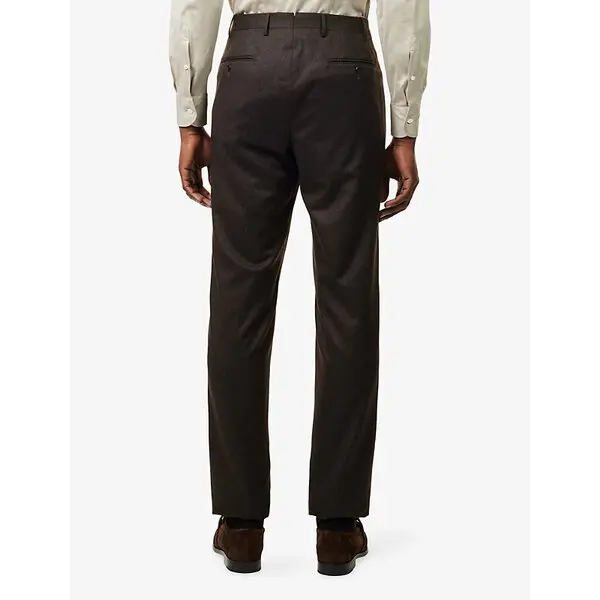 Corneliani Regular-fit Wool Trousers - Brown