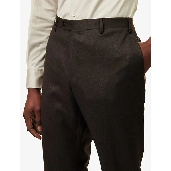 Corneliani Regular-fit Wool Trousers - Brown