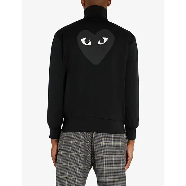 Play Comme Des Garcon Heart Appliqué Zip Jacket